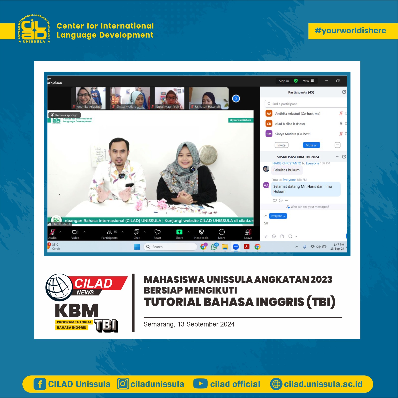 Mahasiswa Unissula Angkatan 2023 Bersiap Mengikuti Tutorial Bahasa ...